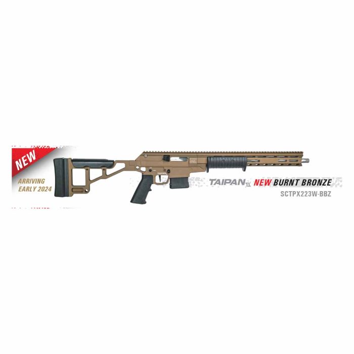 Taipan X 223 Wylde Pump Action Rifle from SCSA | Burnt Bronze